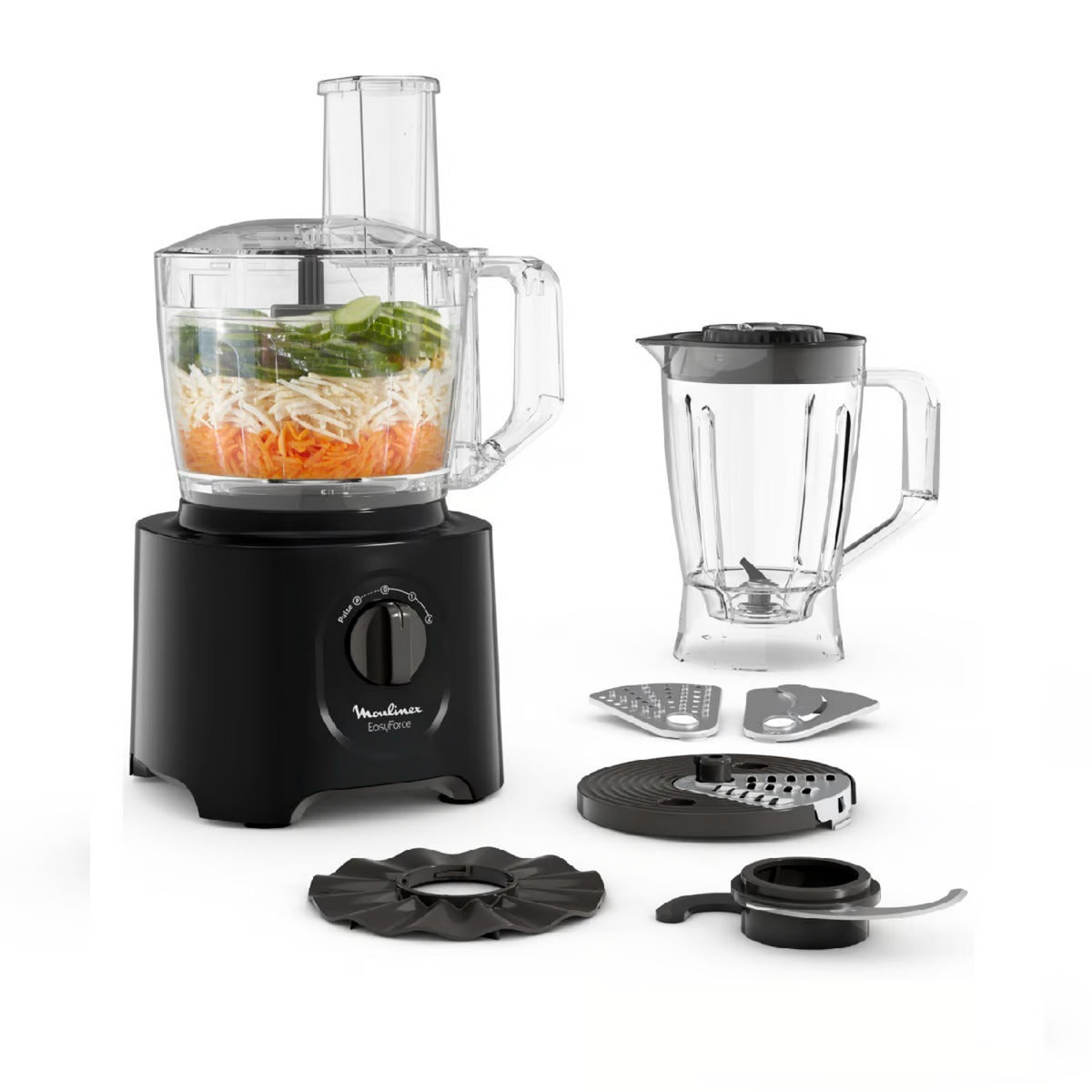 Moulinex EasyForce Multifunctional Food Processor with 6 Attachments ...