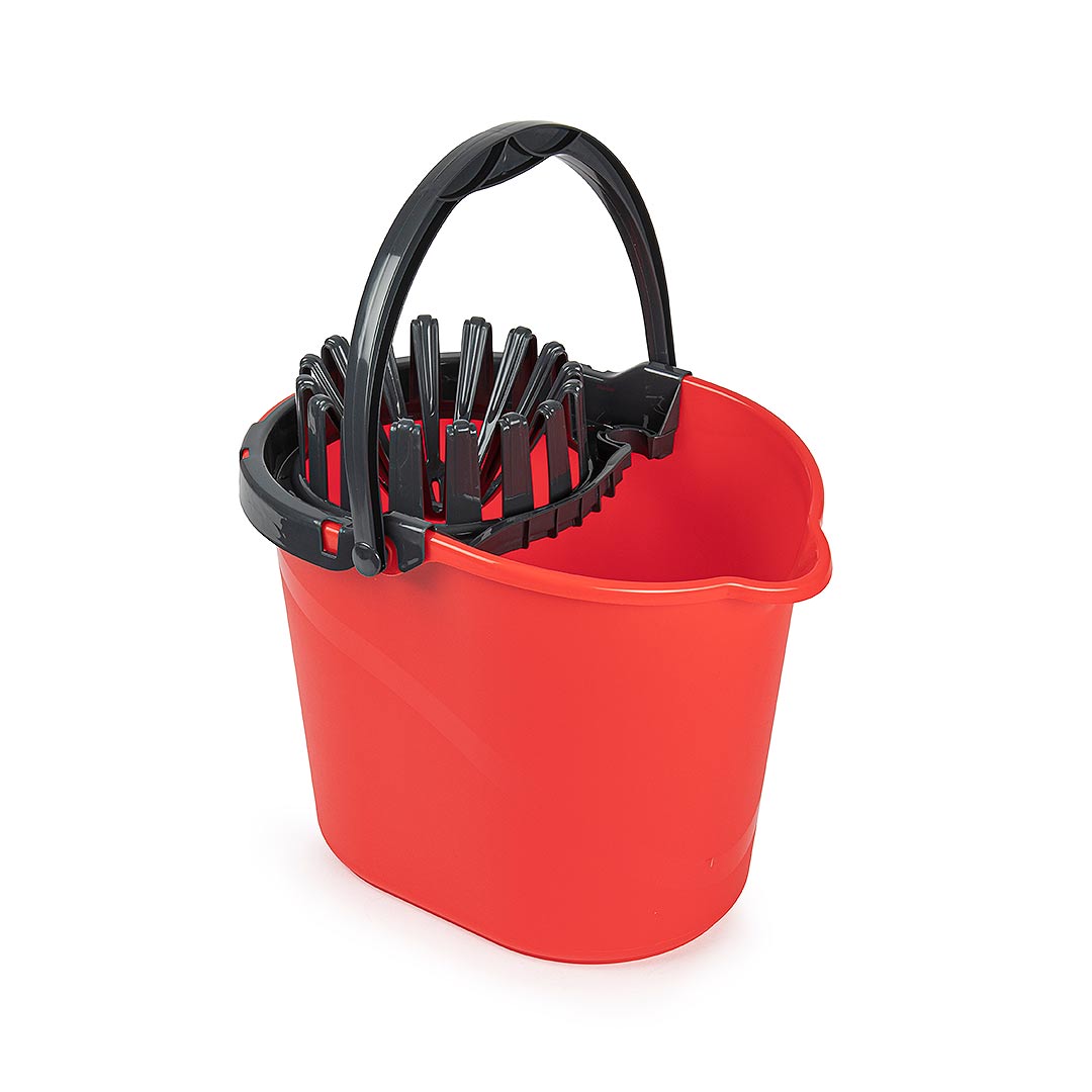 Plastic Forte Easy-Drain Mop Bucket with Round Wringer – KATEI