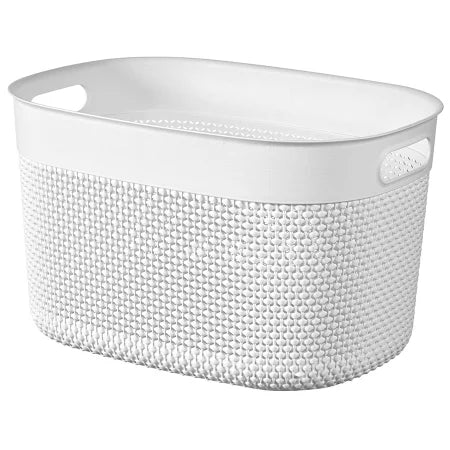 Curver Filo Basket, Large - 18 Liters, 22 x 38 x 29cm - White – KATEI
